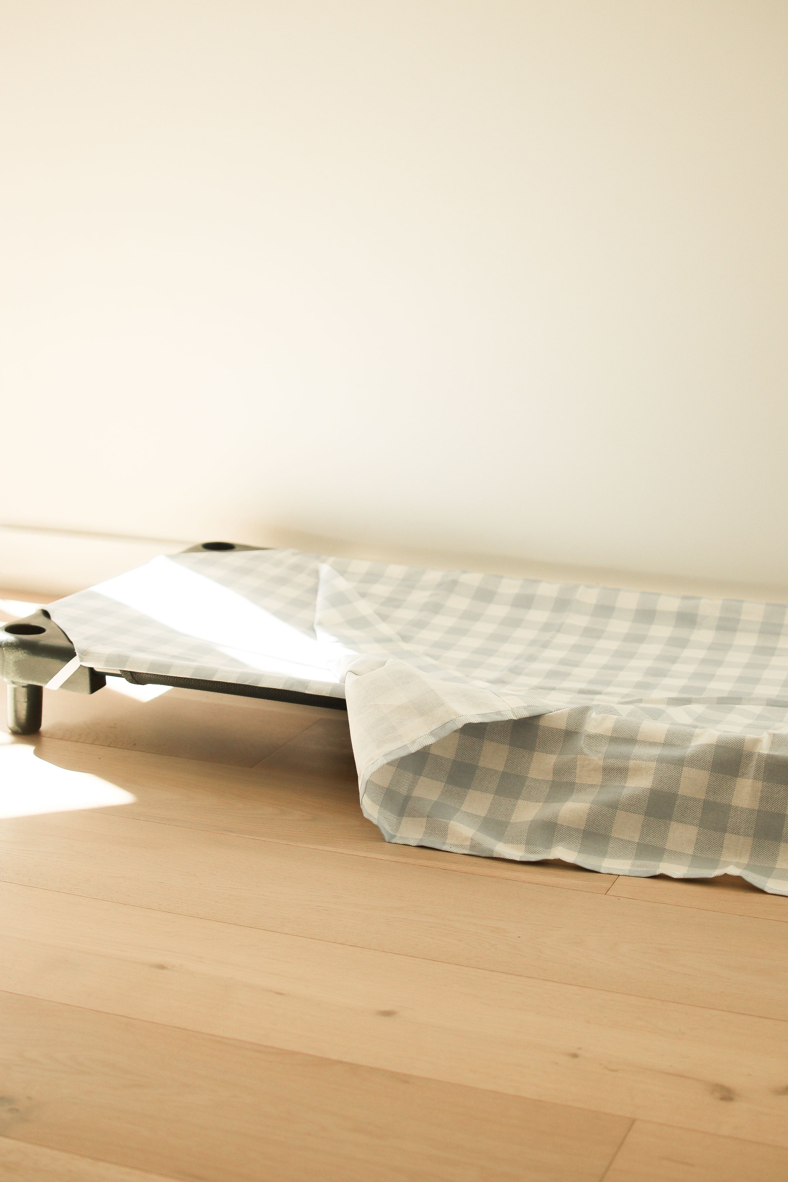 Kindergarten/Daycare/Stacker Bed Sheet Set - Blue Gingham | Arch Designs AU